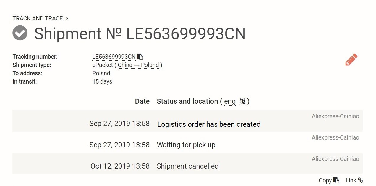 Shipment Cancelled on AliExpress | Postal Ninja